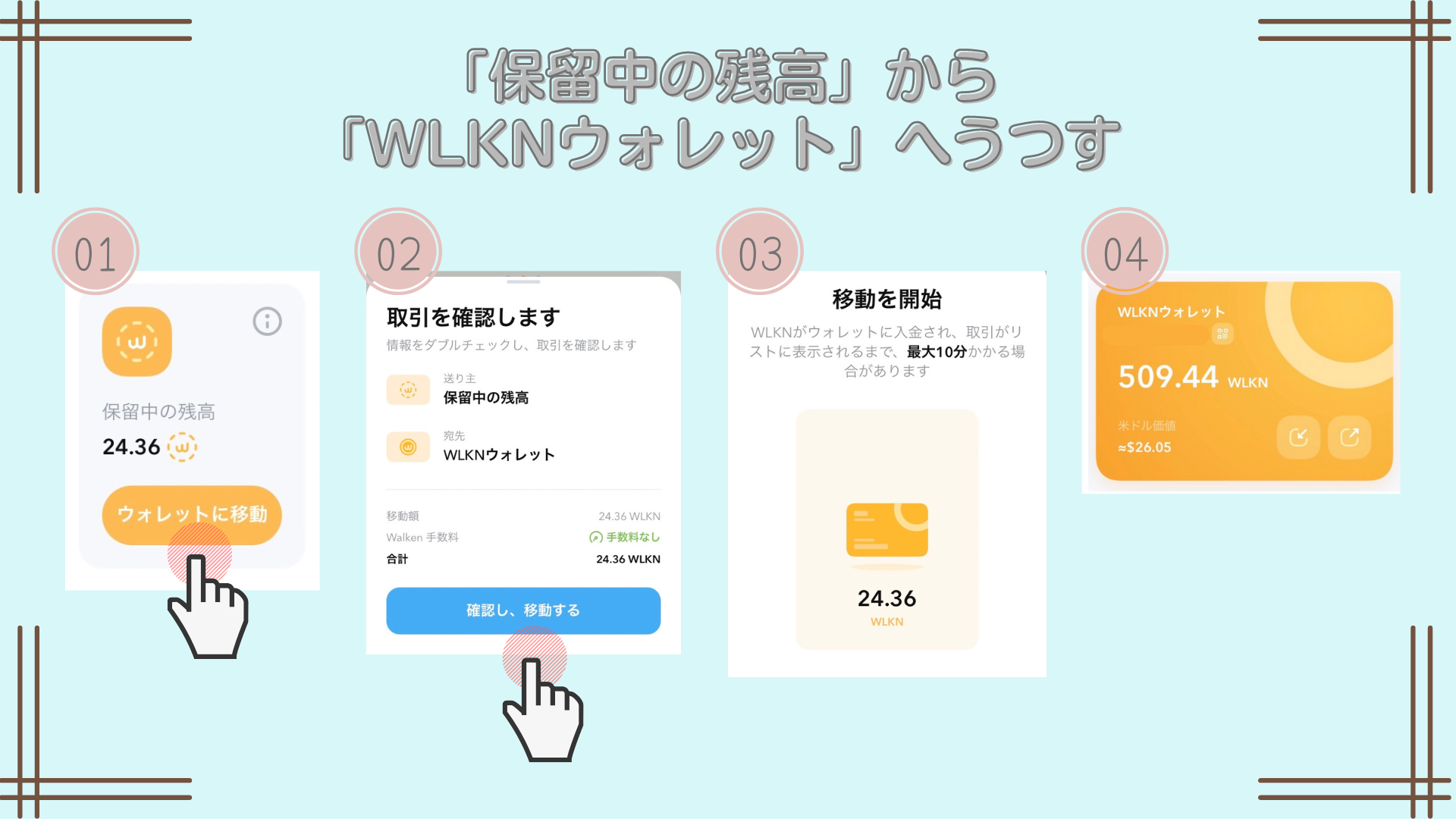 【walken】獲得したWLKNを日本円にする8つのステップ